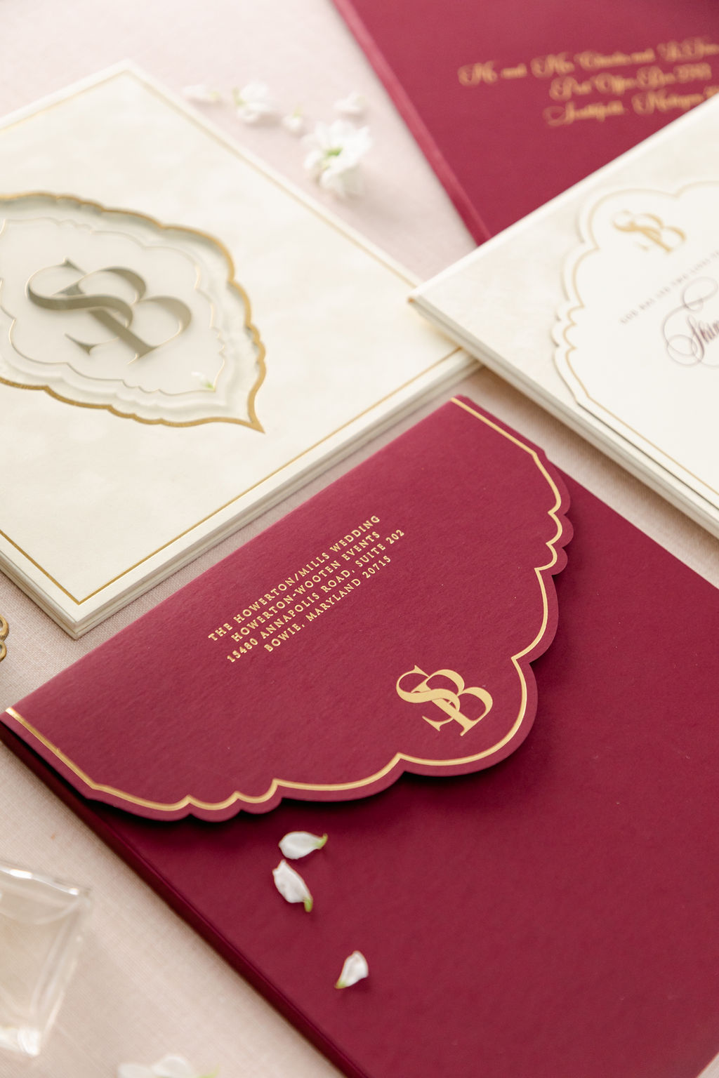 Shina + Bryant's Luxurious Velvet Wedding Invitations - Lepenn Designs
